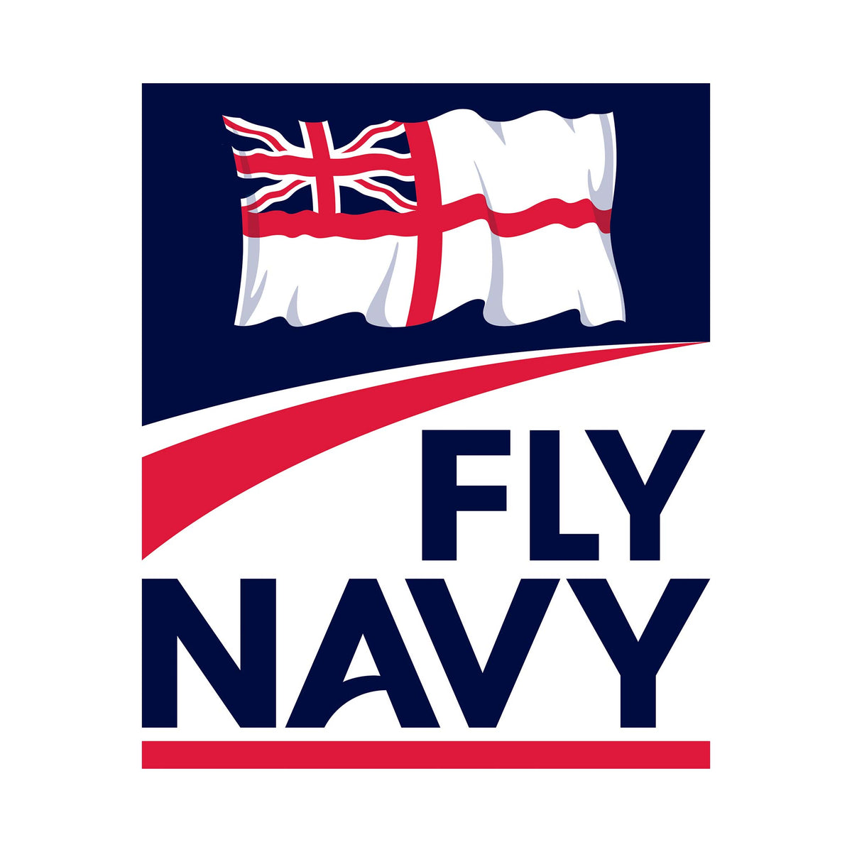 'Flew' Navy & 'Fly' Navy High Quality White Polo Shirt – Navy Wings ...