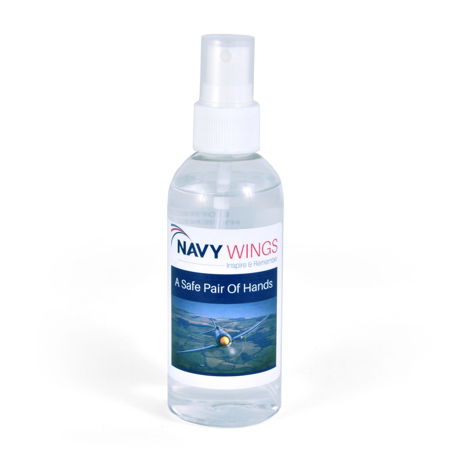 Navy Wings 'Safe Pair of Hands' 75% alcohol sanitiser spray - 100ml ...