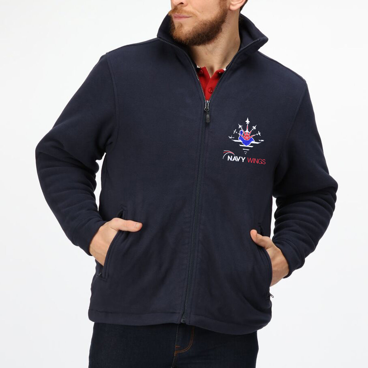 Deluxe Padded Fleece - Great British Take Off logo – Navy Wings Flight ...