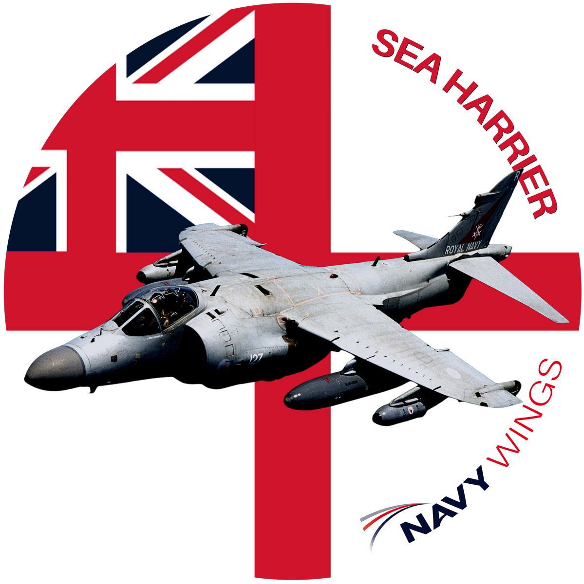 Navy Wings Aircraft Icon Embroidered Badges - Sea Harrier, Sea Fury, S ...